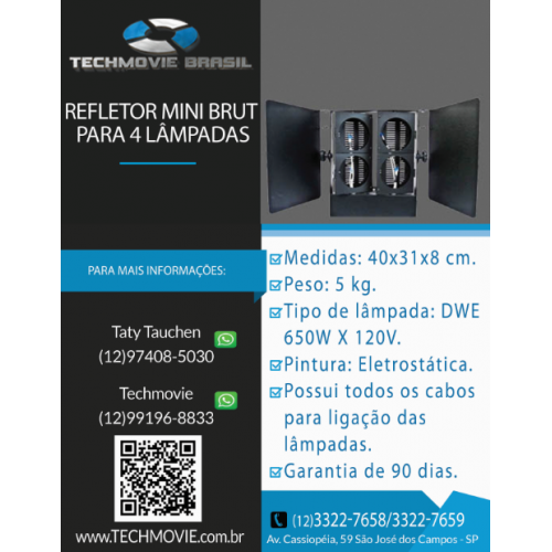 Refletor Mini brut p 4 Lâmpadas